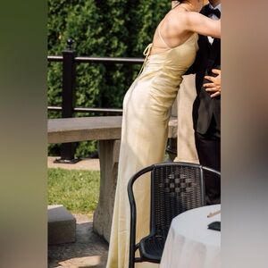 Shona Joy | Dresses | Shona Joy La Lune Lace Back Maxi Dress Lemon And ...